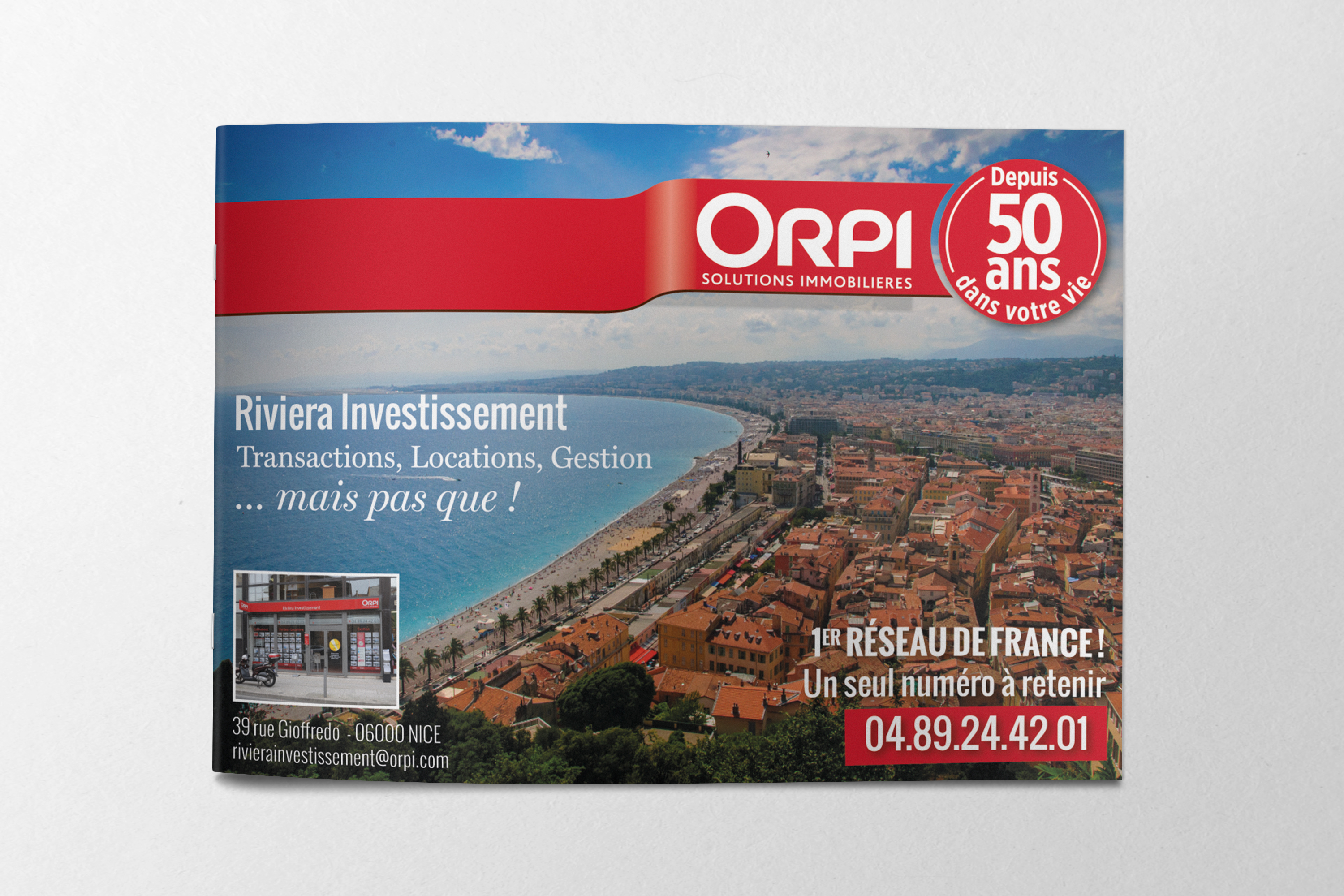 Orpi Riviera Investissement - Impression brochure - Creactive Com
